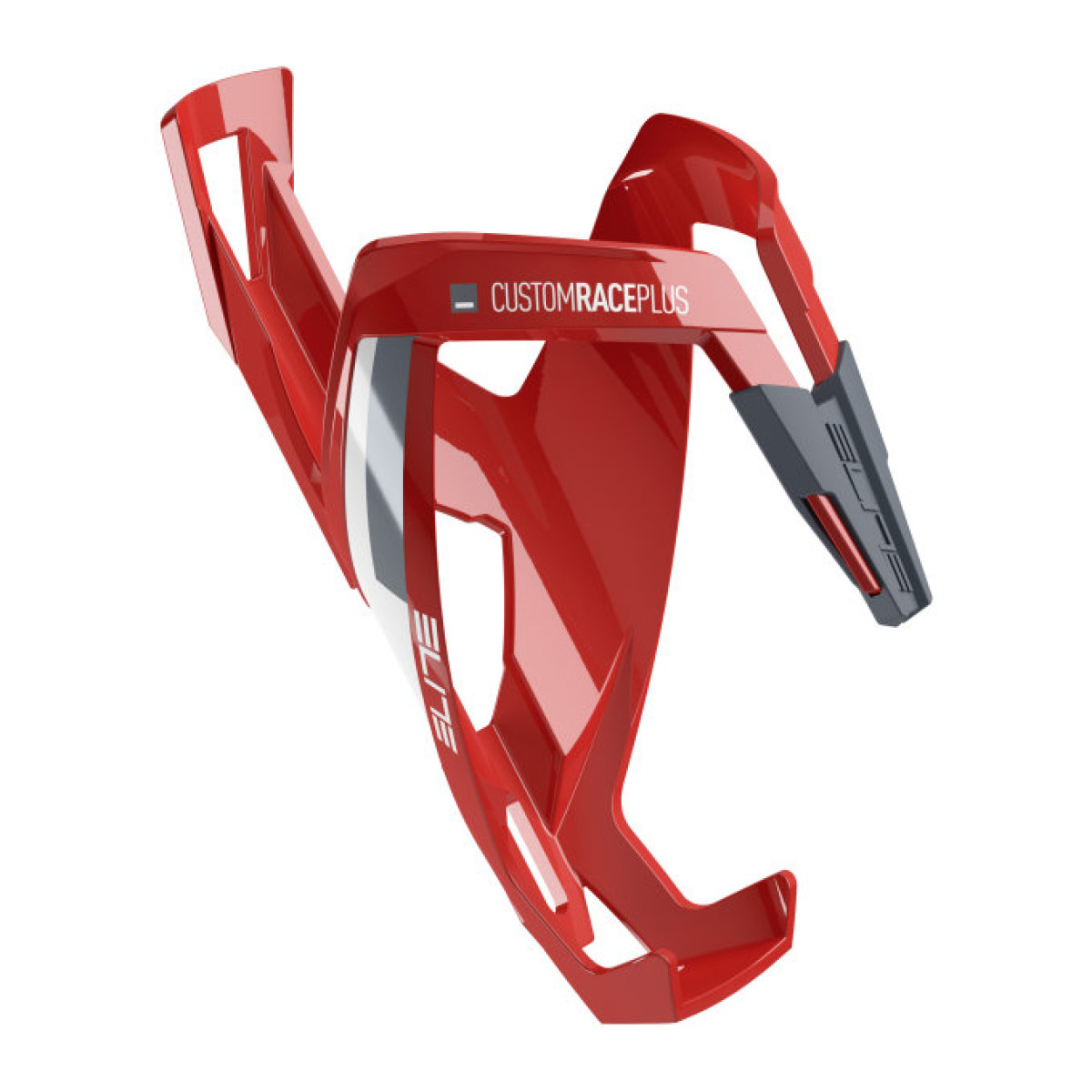 Elite Custom Race Plus Bottle Cage | Glossy Red - White | Velonova