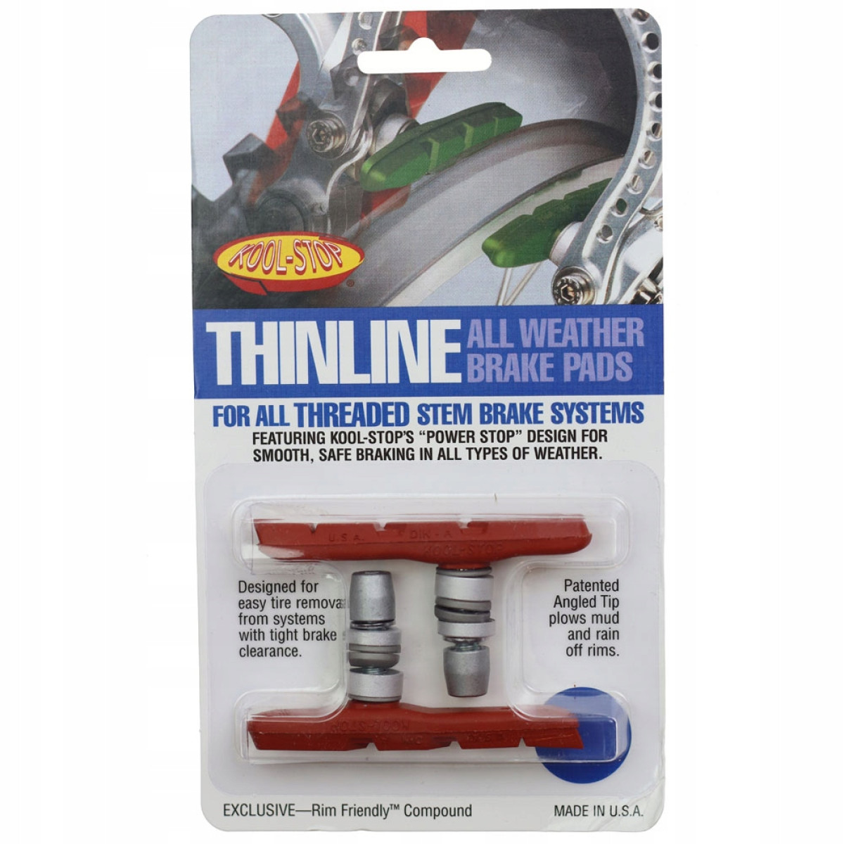 Kool Stop V-Brake T2 Thinline Allwetter stabdžių kaladėlės / Salmon ...